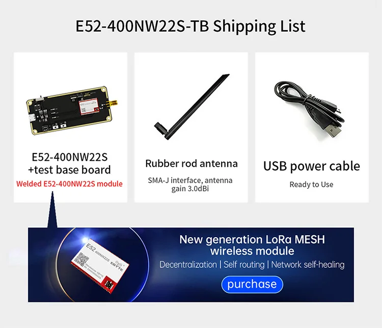 Ebyte E52-400NW22S-TB Lora MESH Networking 433mhz Solution