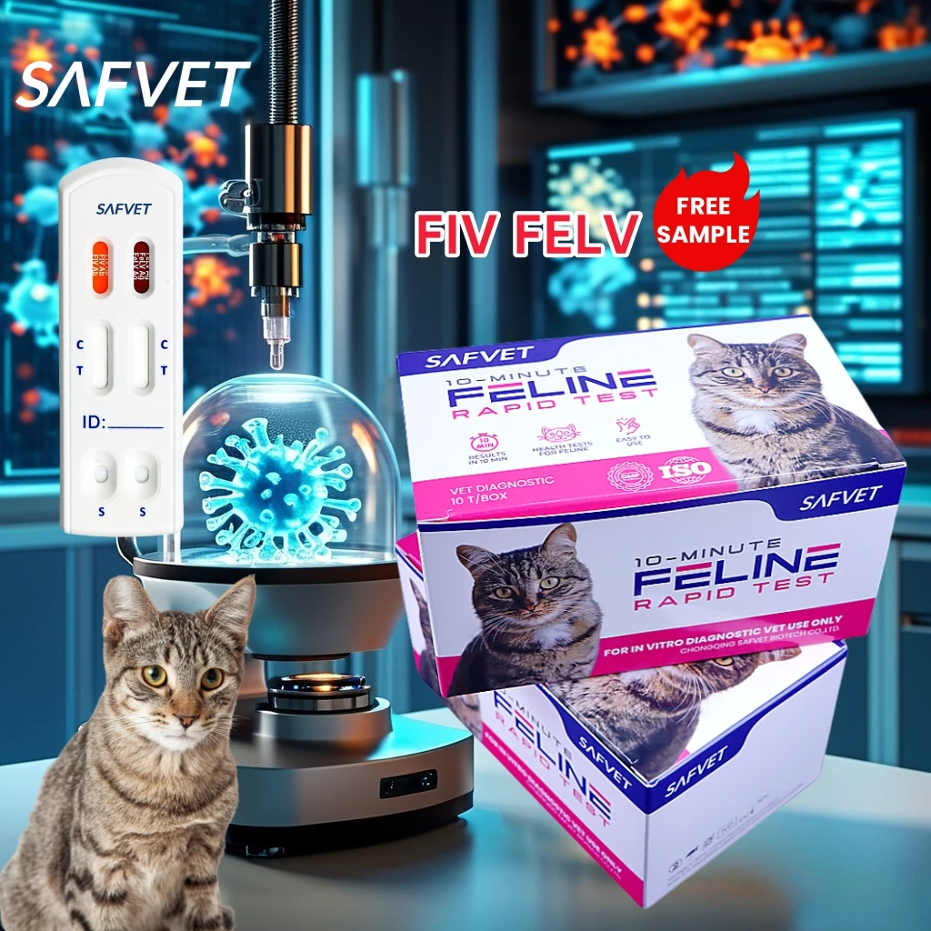 Veterinary Fiv Ab Felv Ag Combo Rapid Feline Test Kit Leucemia Feline ...