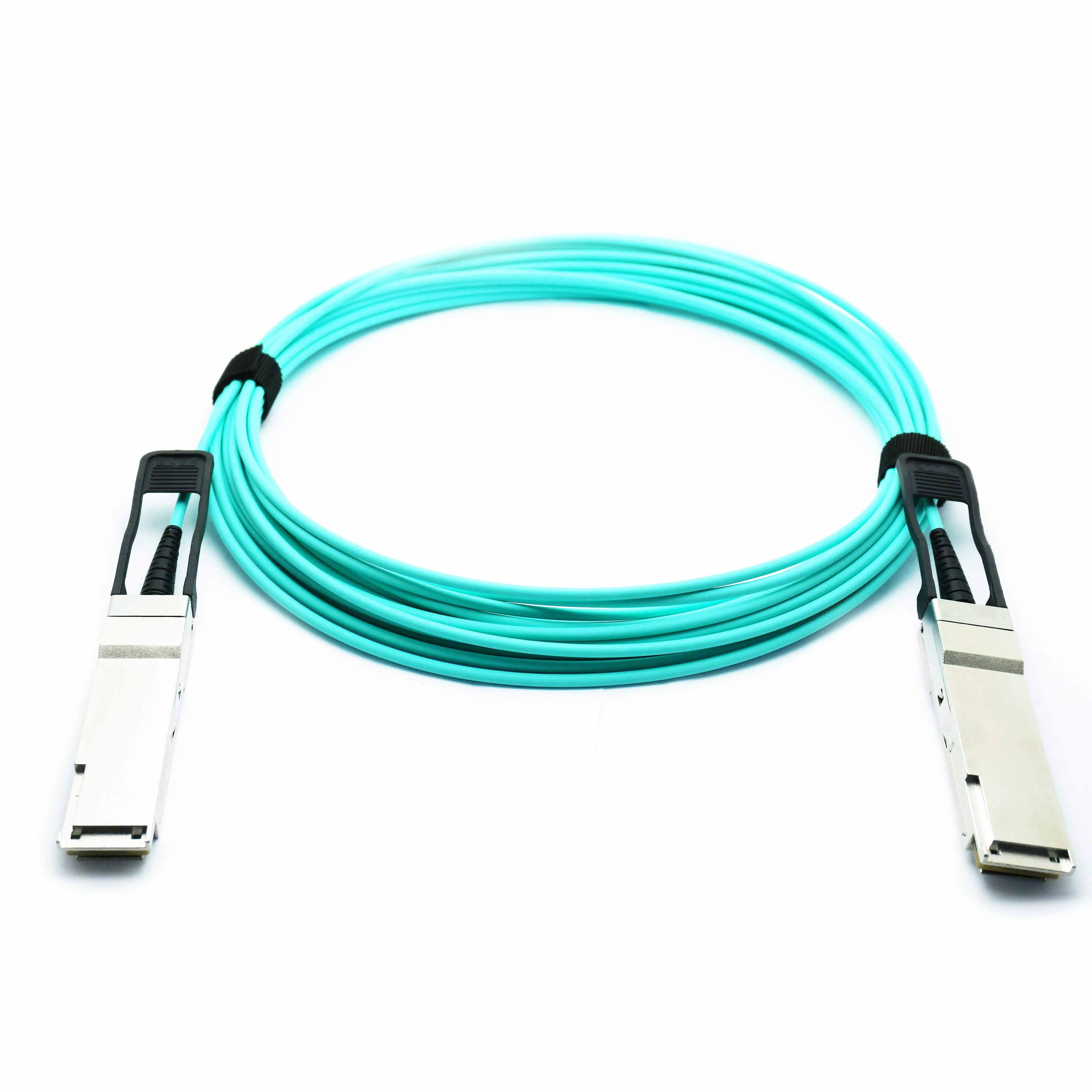 Fiber Optic Aoc Cable 100g Transceiver Module 100gb/s Qsfp28 To Qsfp28 ...