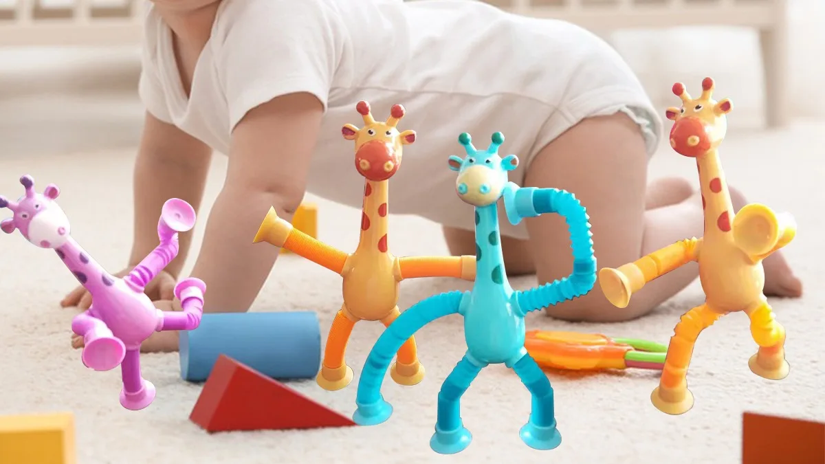 Stretchy Tube Giraffe Puzzle Toy Novelty Decompression Toy Cartoon ...