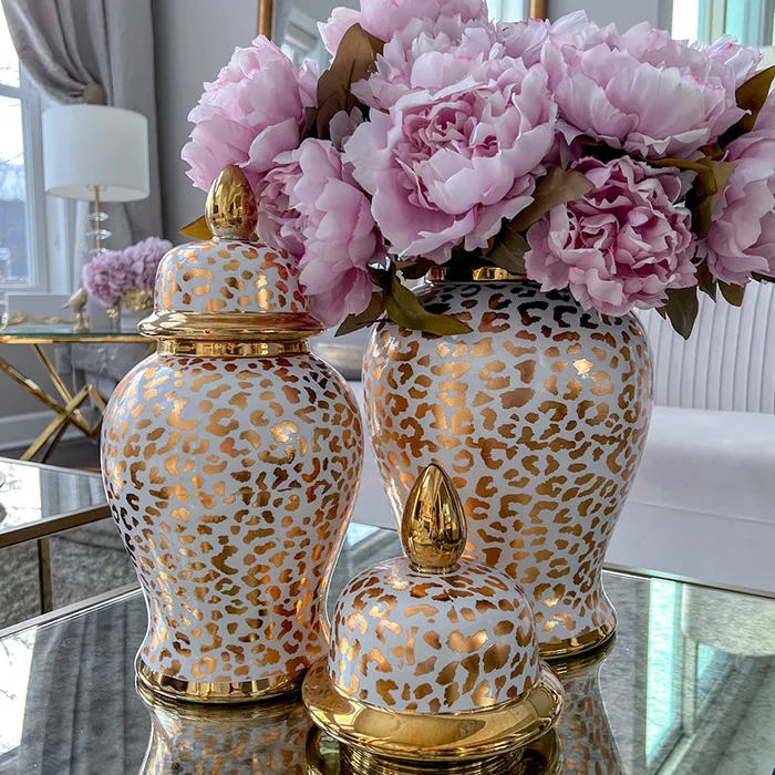 Modern Light Luxury Home Decoration Ceramic Plating Bottle Decoration ...