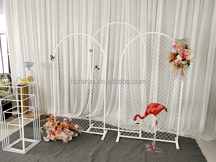 Golden Mirror Exquisite Octagon Wedding Backdrop Wedding Arch Stand ...