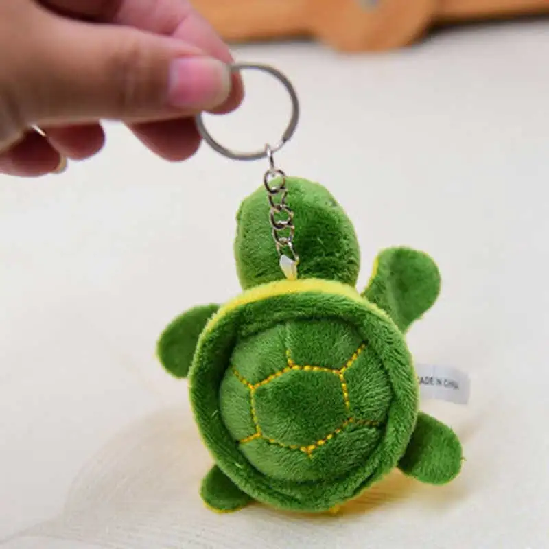 Wholesale Soft Fur Cute Stuffed Animal Charm Keyring Mini Turtle Plush ...