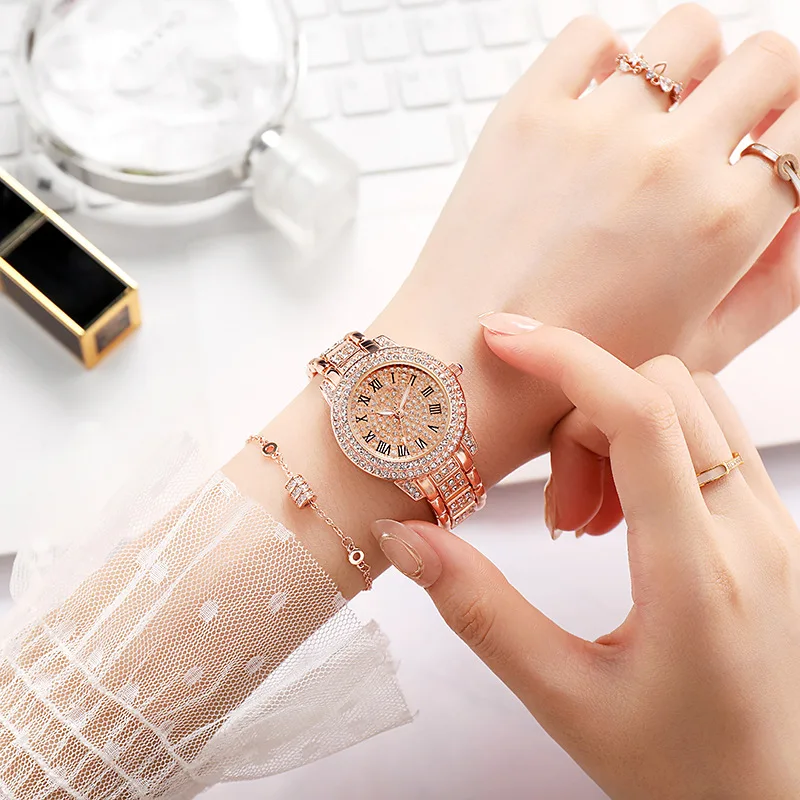 Alibaba.com: YL Women's Luxury Full Diamond Watch with Small Dial on ...
