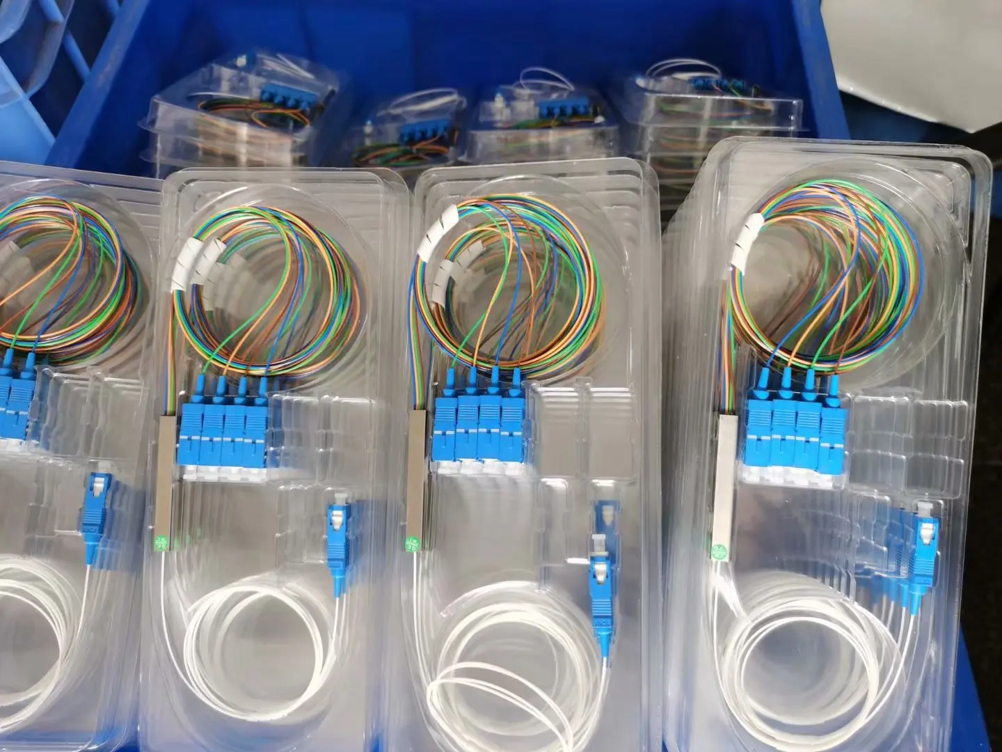 1*8 Splitter PLC SC/APC Fiber Optic SC APC PLC Splitter 1x8 Mini Steel ...
