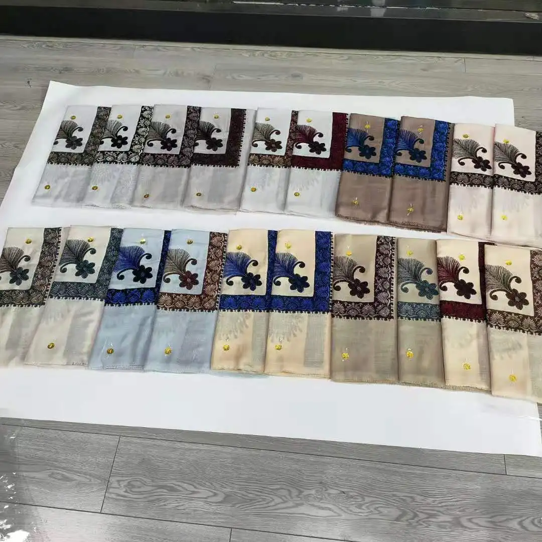 Desert Turban - Keffiyeh Scarf with Islamic Embroidery