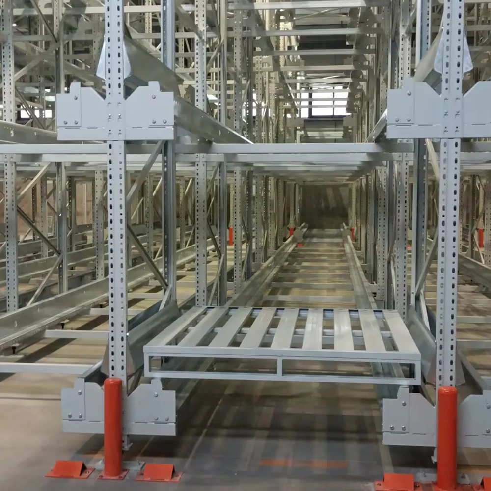 Warehouse Semi-Automatic Steel Racking System with Remote Control Radio ...