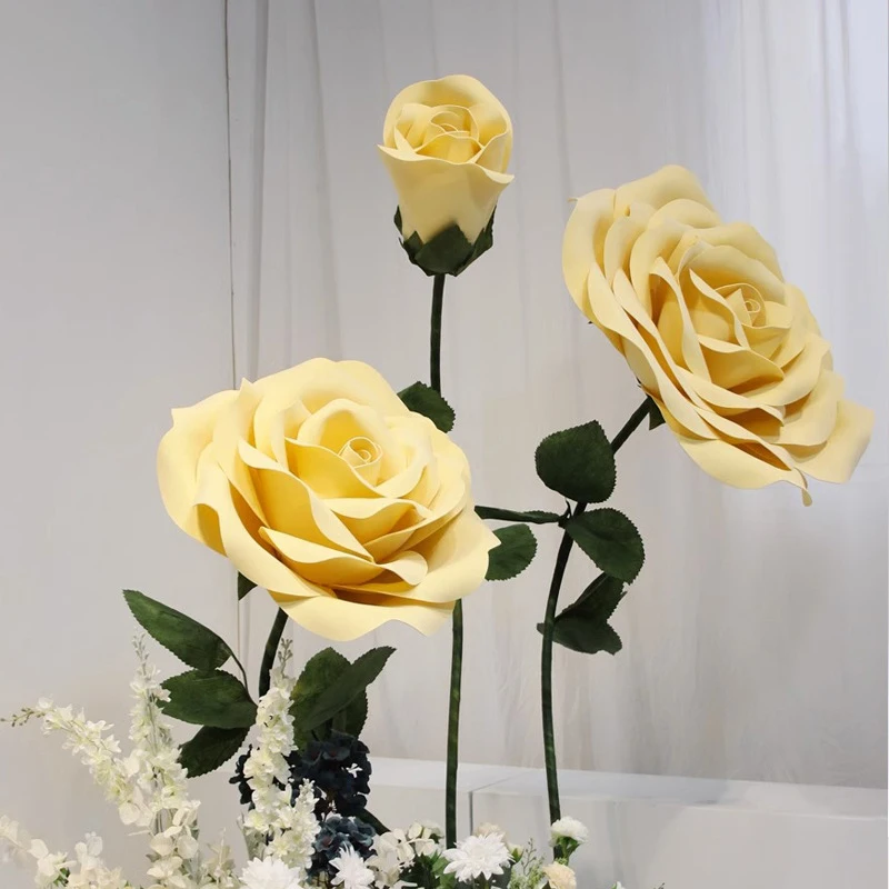 Giant Rose Eva Foam Artificial Flowers for Home Décor, Weddings, and ...
