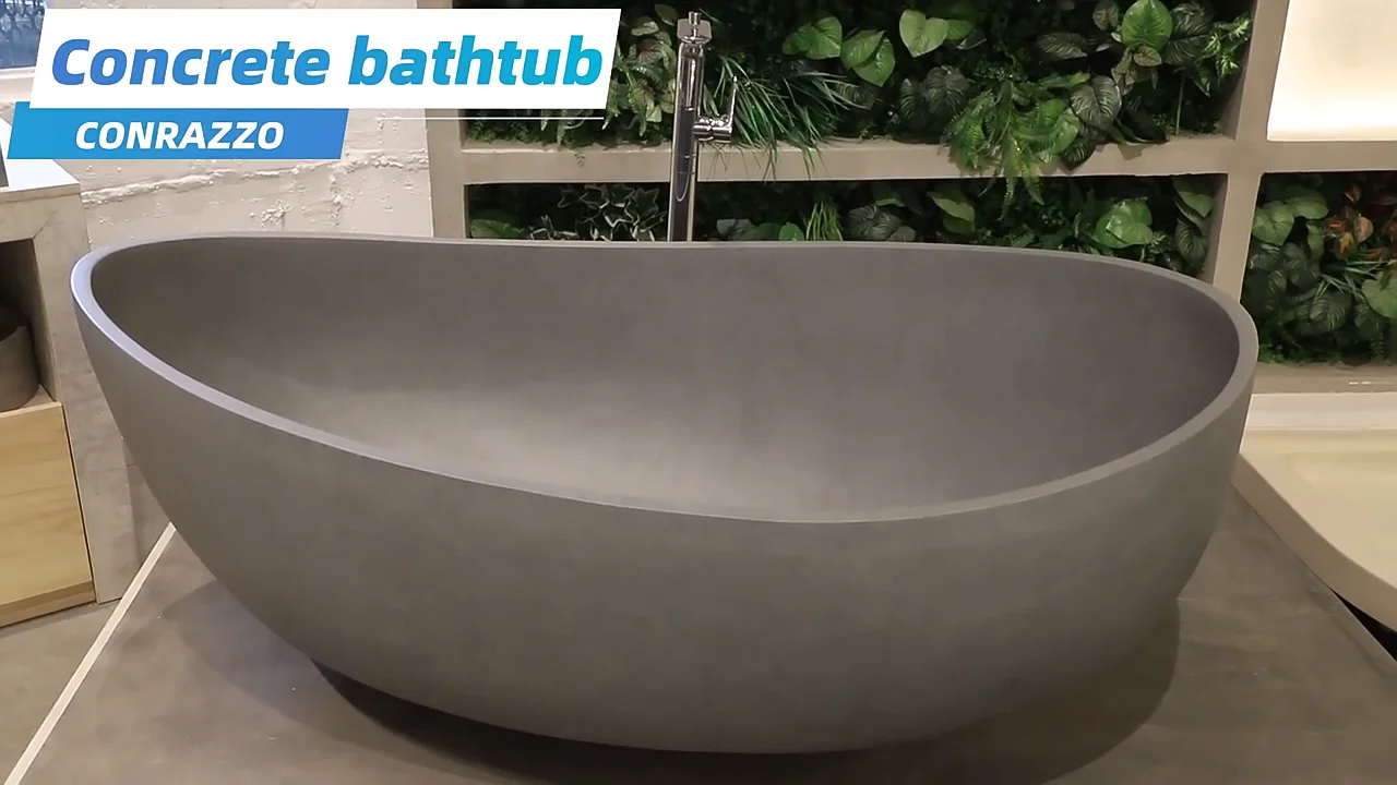 Conrazzo Modern Luxury Brand Art Cement Bathtub Outdoor Free Stand Bath ...