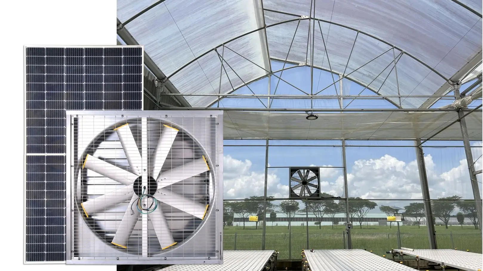 Industrial Exhaust Fan Solar Powered Brushless Dc Motor Driven ...