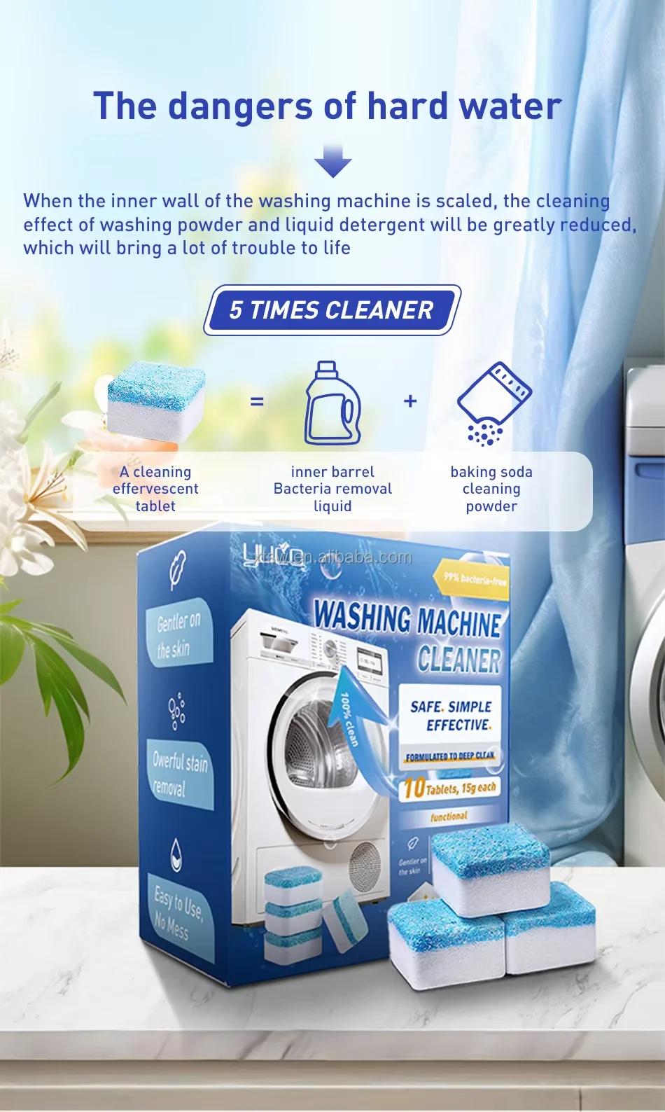 Eco-friendly Washing Machine Cleaning Tablets - Deep Clean