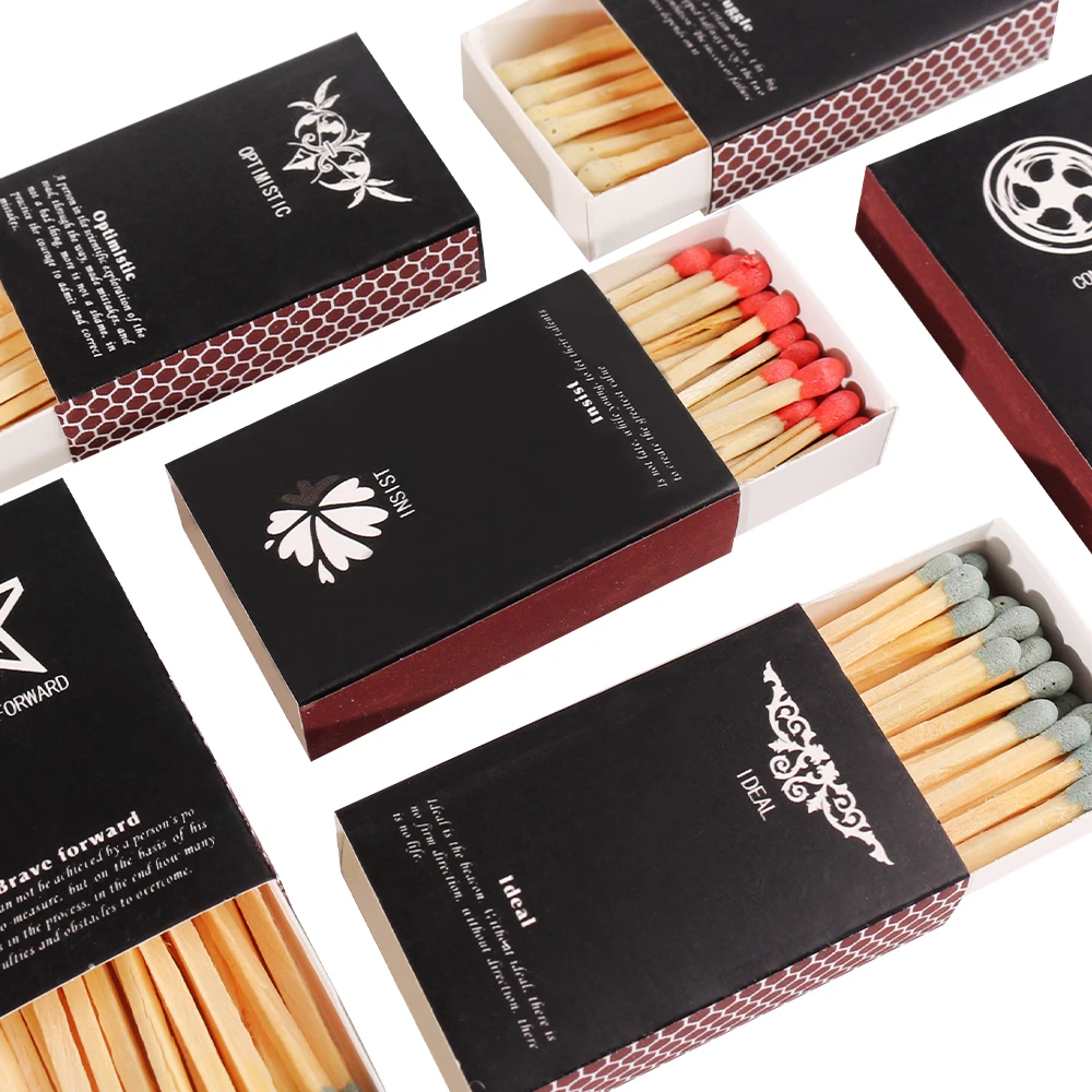 Luxury Black Box Wooden Matchsticks - Safety & Customization
