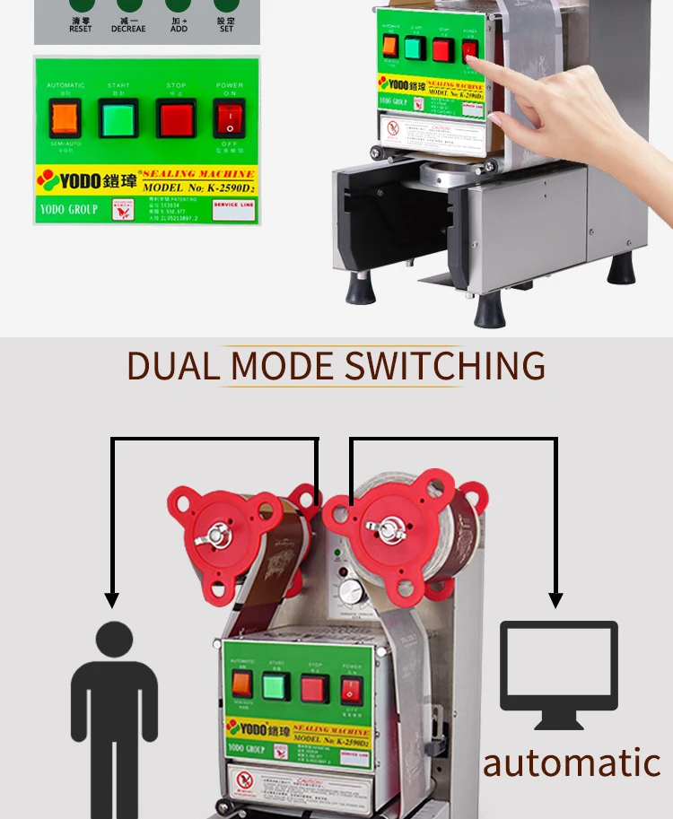 Bubble Tea Use Yodo 2590d Boba Cup Sealer 90/95mm Size Plastic Pet Cup ...