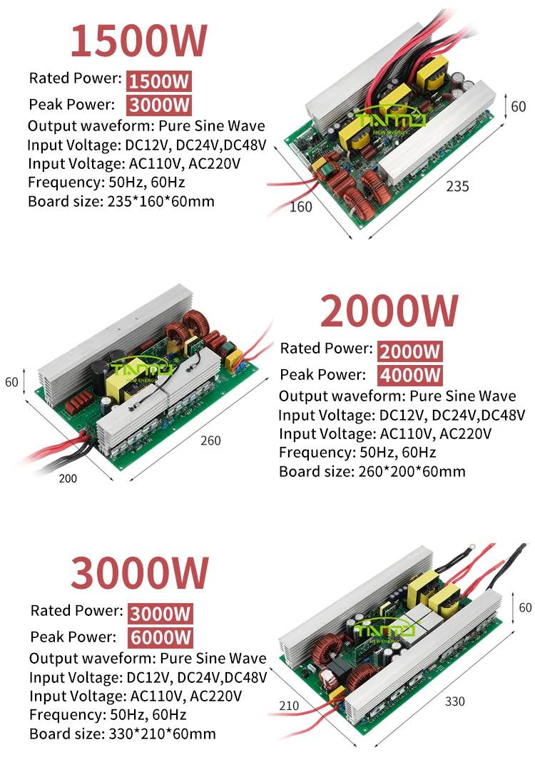 Tianmo Factory Dc12v 24v 48v To Ac220v 230v 240v 110v 120v 300w To 10000w Pure Sine Wave Power ...