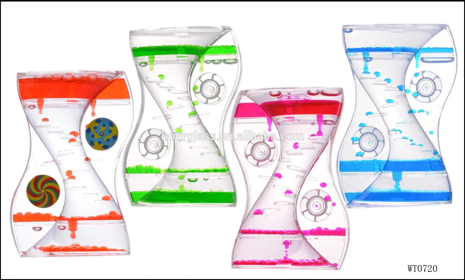 4 Types Liquid Motion Bubbler Liquid Timers For Kids Sensory Fidget ...