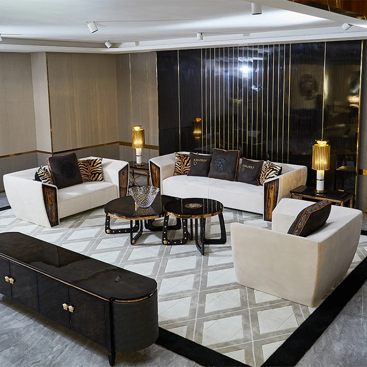Versaces Design Sofa Set Furniture Living Room Modern Luxury Leather ...