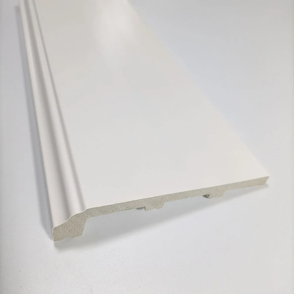 White Sample Style PVC Skirting PS Moulding - Modern Decor