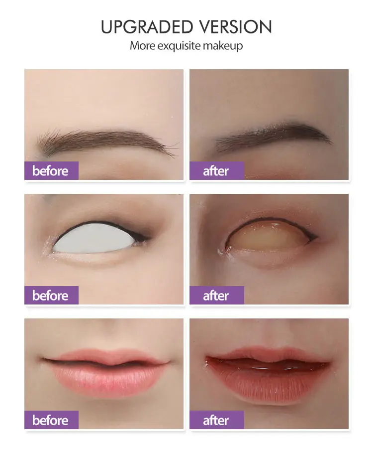 Female Realistic Mask Transgender Silicone Headgear Female Permanent ...