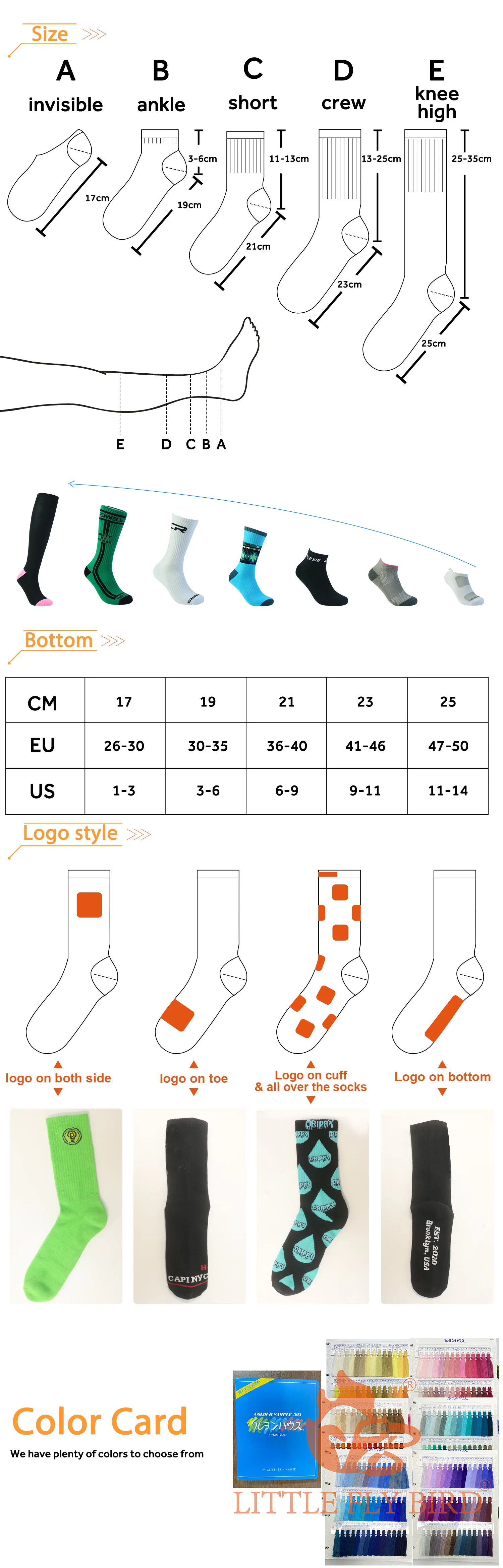 OEM High Quality Gym Custom Logo Tube Sock - Thick Compression