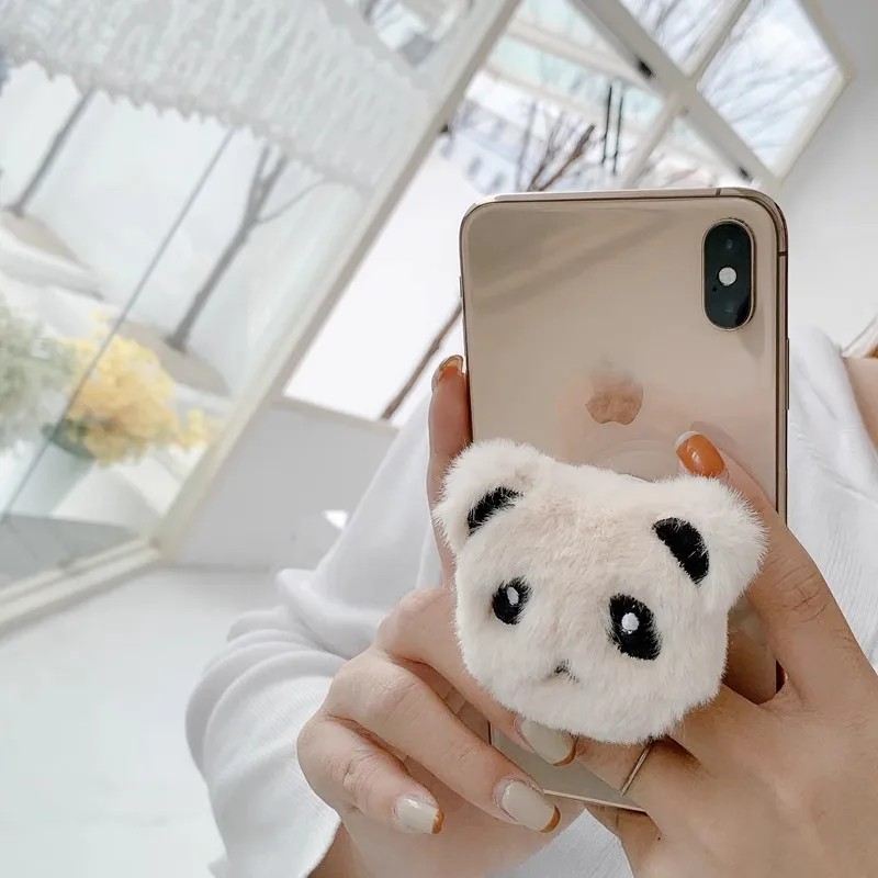 Customized Cute Plush Phone Holder - Secure Smartphone Grip