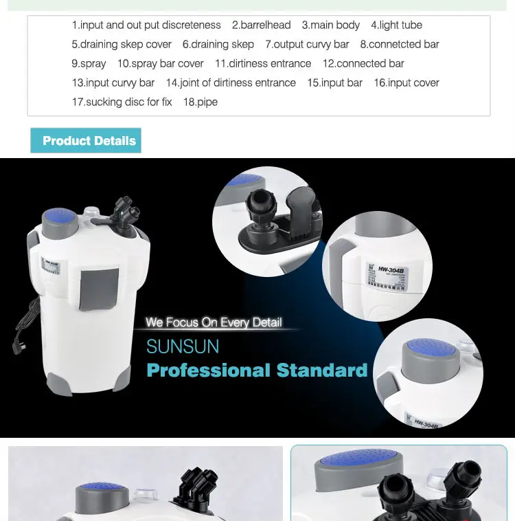 2021 High Quality Sunsun Hw-303b 35w Fish Tank Aquarium External Canister Filter With Uv - Buy ...