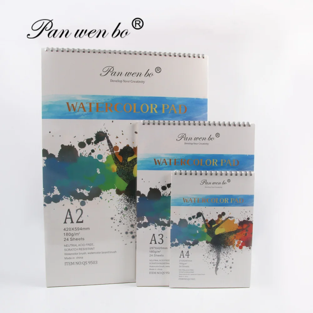 Watercolor Drawing Paper 24sheets 180g Watercolor Paper Pad A2 A3 A4 ...