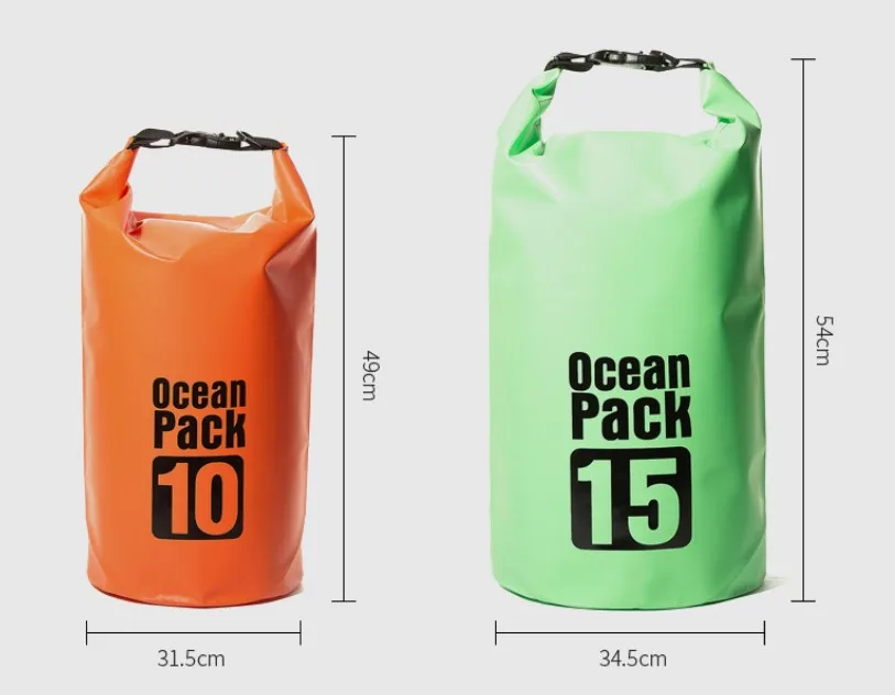 2l 3l 5l 8l 10l 15l 20l 30l 40l Boating Floating Hiking Kayak Wet Custom Logo Outdoor Pvc Ocean ...