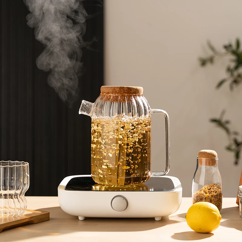 Office Kettle Borosilicate Glass Bubble Teapot Large Capacity Boiled ...