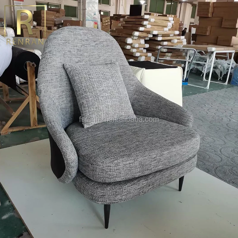 Italian Style Relax Sofa Chair Nordic Designer Fabric Modern Light ...