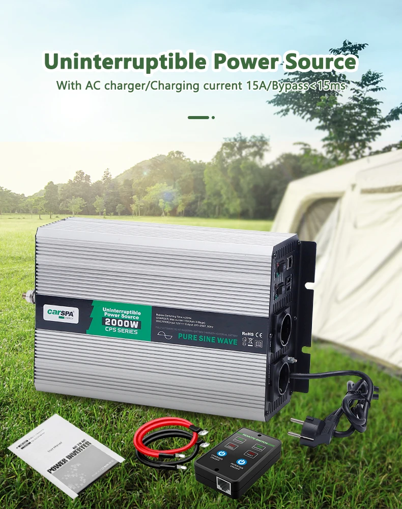 CPS2000 Inverter with Charger - 2000W Pure Sine Wave Power
