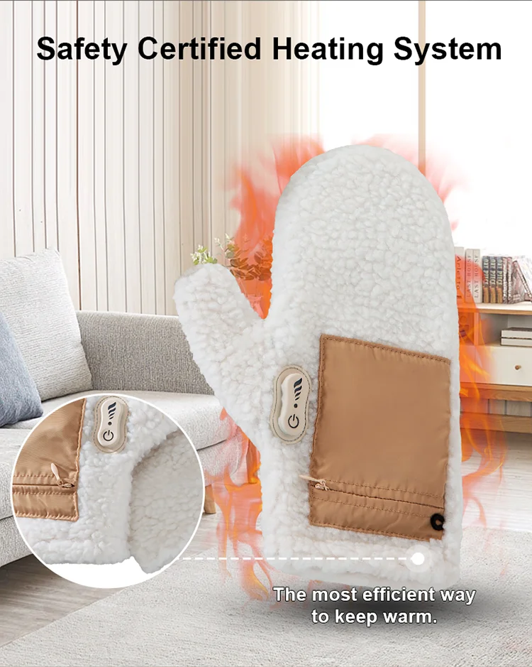 Rechargeable Thermal Electronic Battery Mitten Intelligent Warming ...