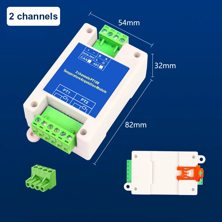 2/4/8/16 Channels PT100 & Thermocouple Sensor Module