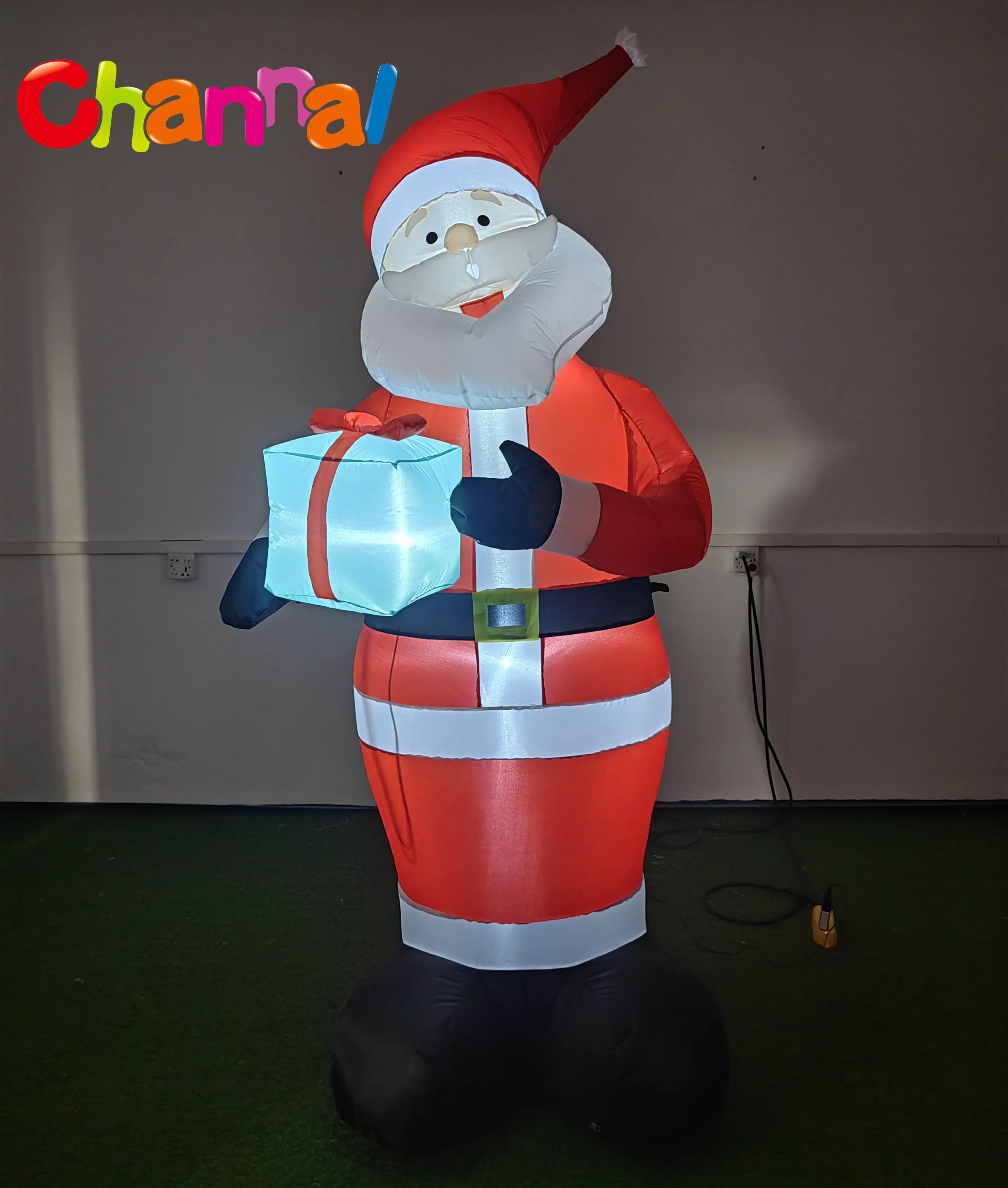 Giant 10FT Santa Inflatable Decor with LED Lights, Light up Outdoor ...