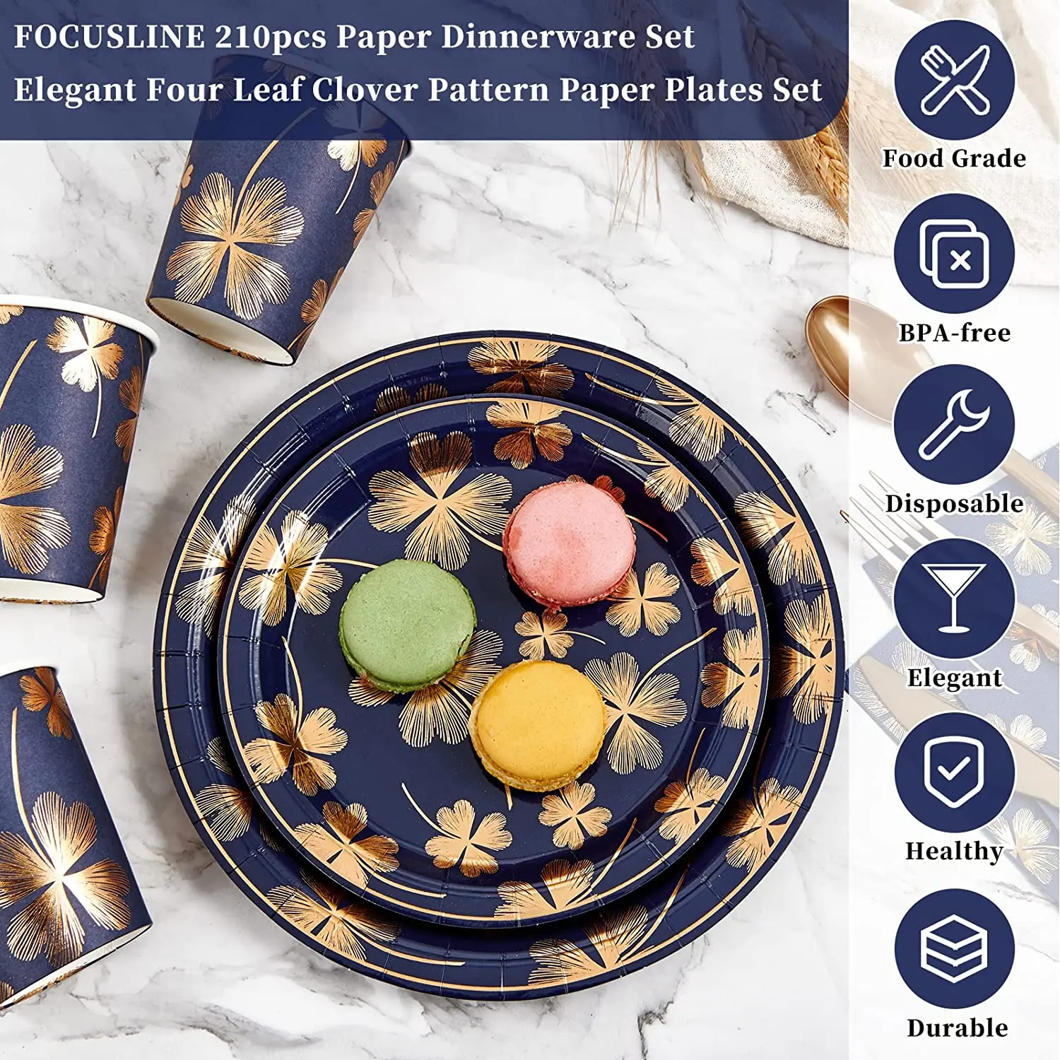 Eco- Friendly Disposable Tableware Set Disposable Party Supplies Kits ...