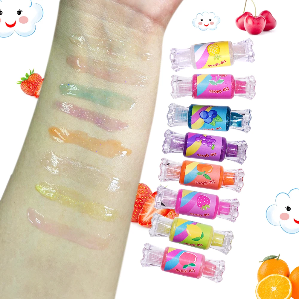 Natural Plumping Hydrating Kid Lip Gloss Crystal Jelly Fruit Extract ...