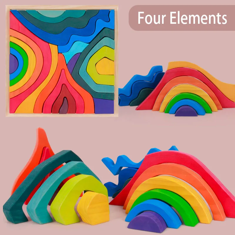 Wooden Rainbow Blocks Natural,Giant Rainbow Blocks Set - Buy Wooden ...