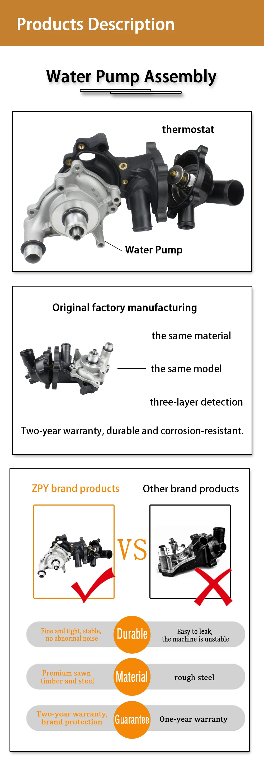 Zpy Golf Mk7 Water Pump Electric Water Pump 04l121011l 04l121011lx ...