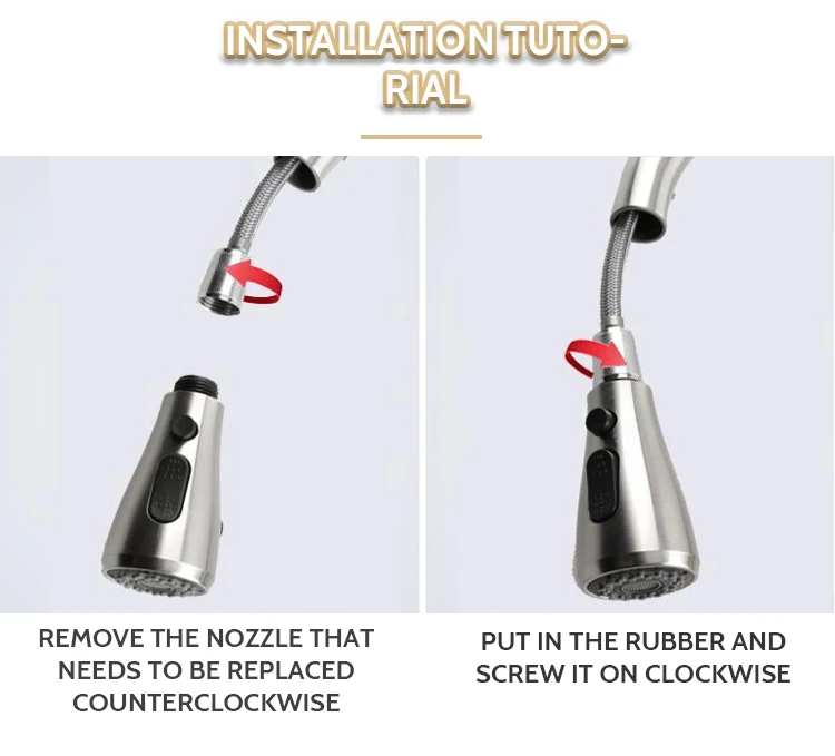 Modern Kitchen Draw-off Faucet Nozzle Kitchen With Blade Water Outlet ...