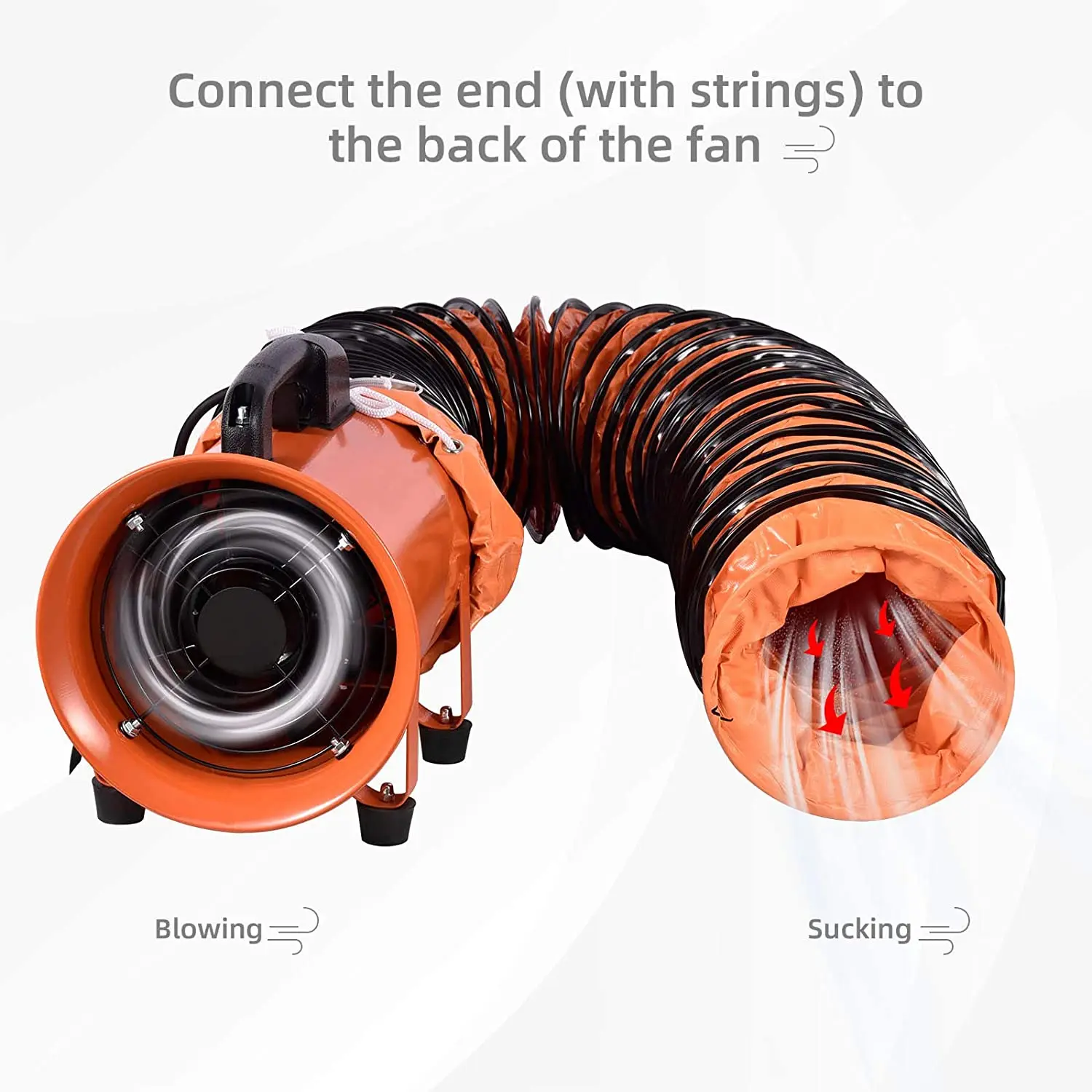 8 Inch Portable Ventilator - Heavy Duty Confined Space Blower