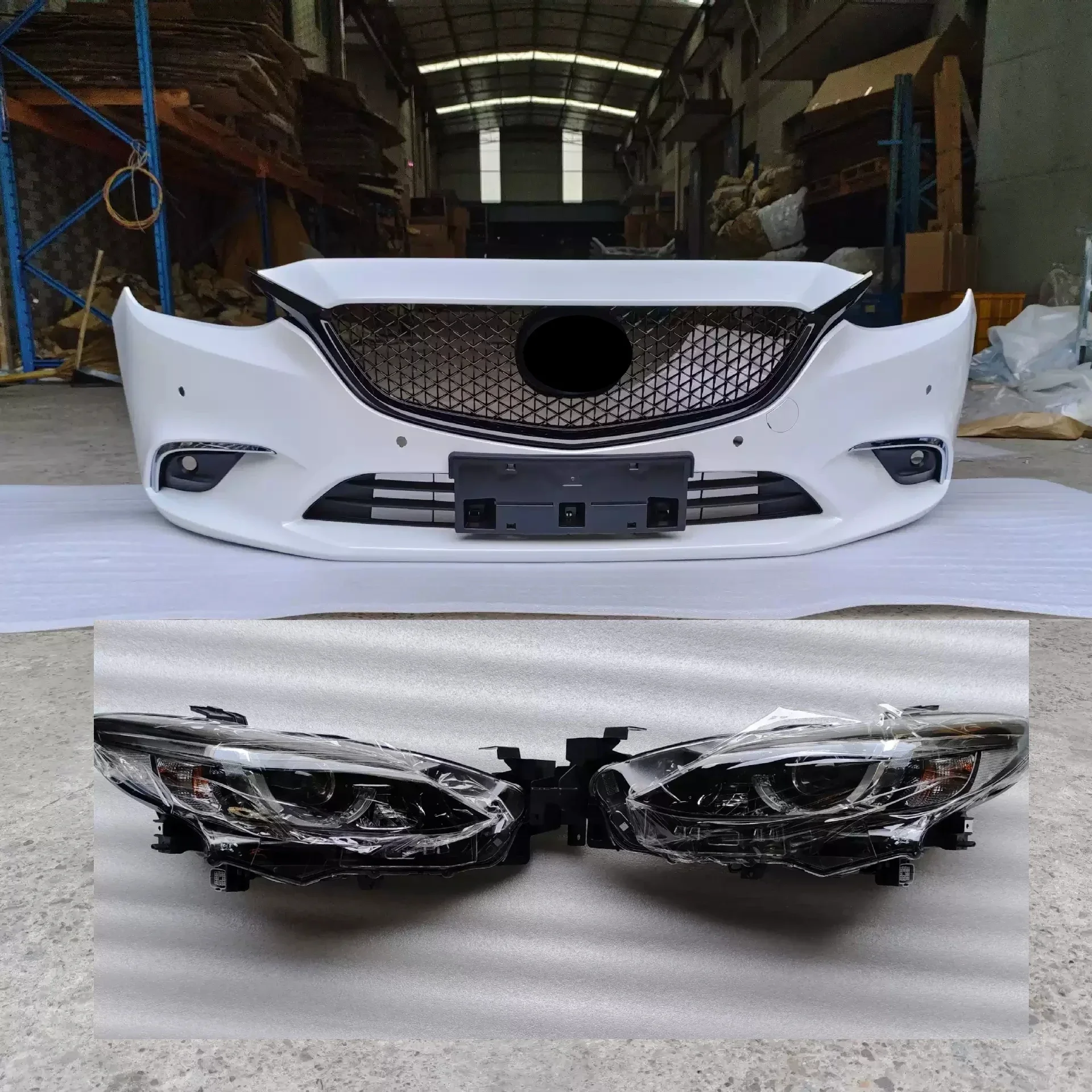 Afs Body Kit Headlight Front Bumper Assembly For Mazda Atenza 2017-19 ...