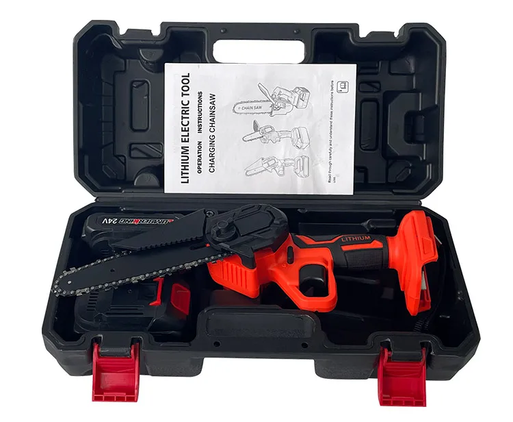 6-inch Rechargeable Battery Operated Chain Saw 24V Hand Mini Electric ...