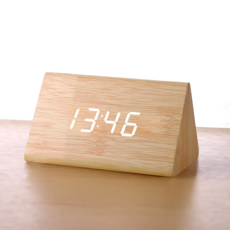 Personalized Wooden Digital Clock Charging Multifunction Led Digital ...