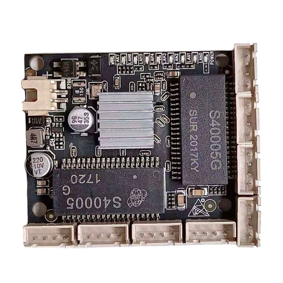 8 Port Industrial Ethernet Switch PCB - 100mbps Home Network
