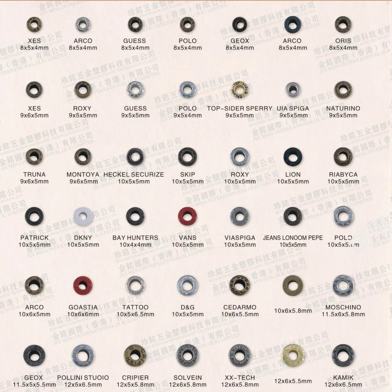 Custom Metal Garment Mesh Eyelets 5mm 6mm 8mm Brass Stainless Steel ...