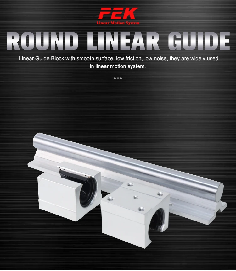 SBR Round Aluminum Bracket Linear Guide Rail for Precision