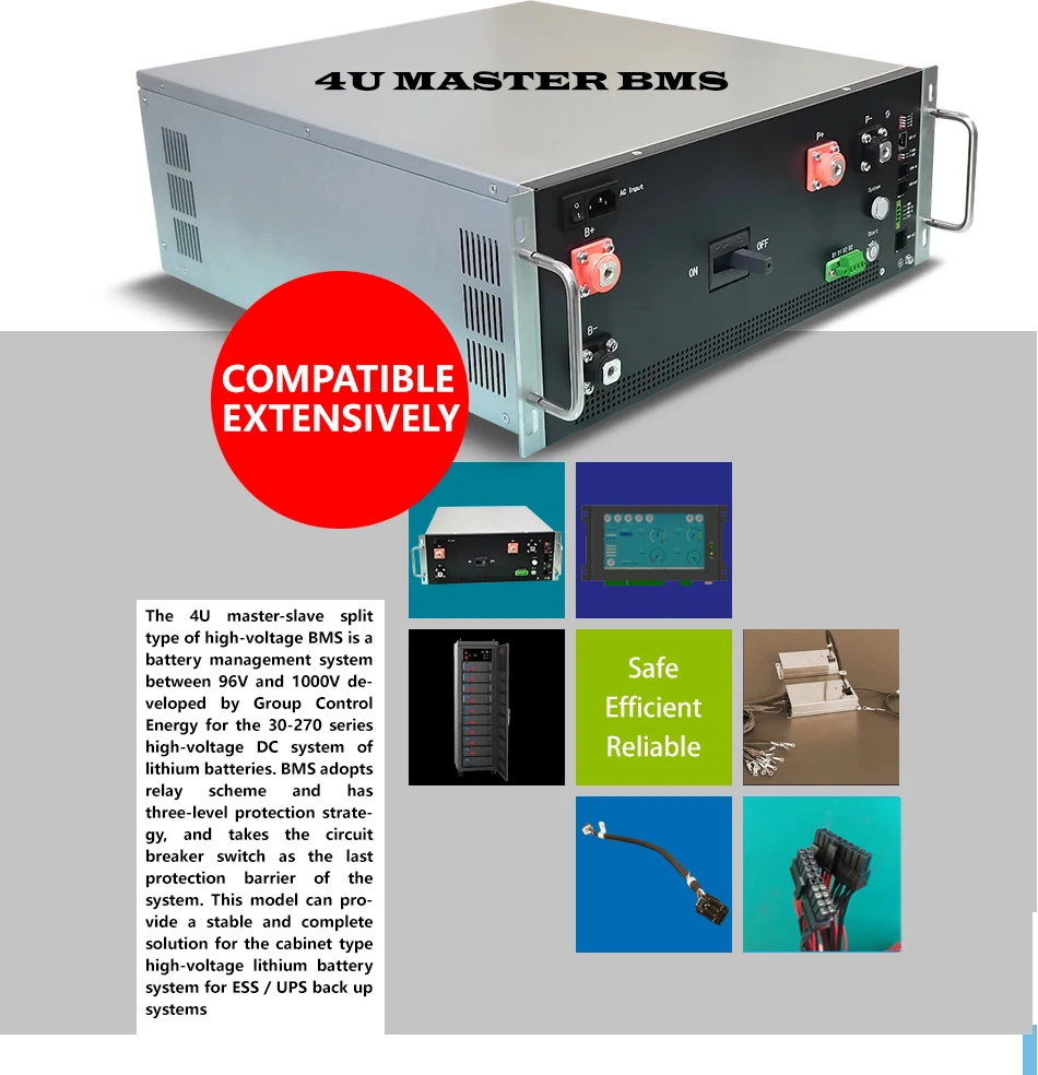 GCE 112S电池358V 160A高压主BMS，串联继电器断路器7X 16S BMU，用于电池储能和不间断电源| Alibaba.com