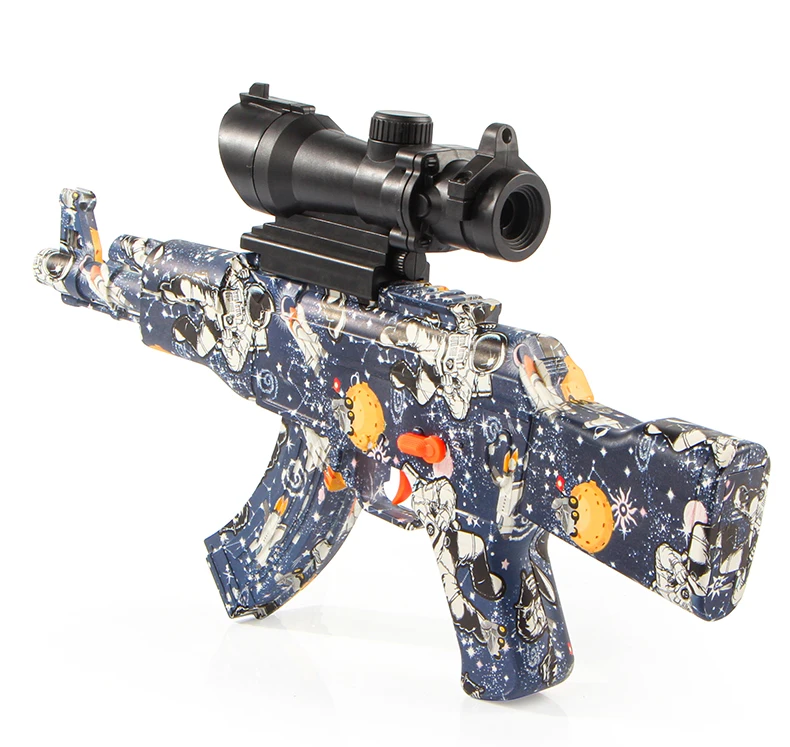 Astronaut Printed Akm Assault Rifle Electric Water Gel Blaster Outdoor ...