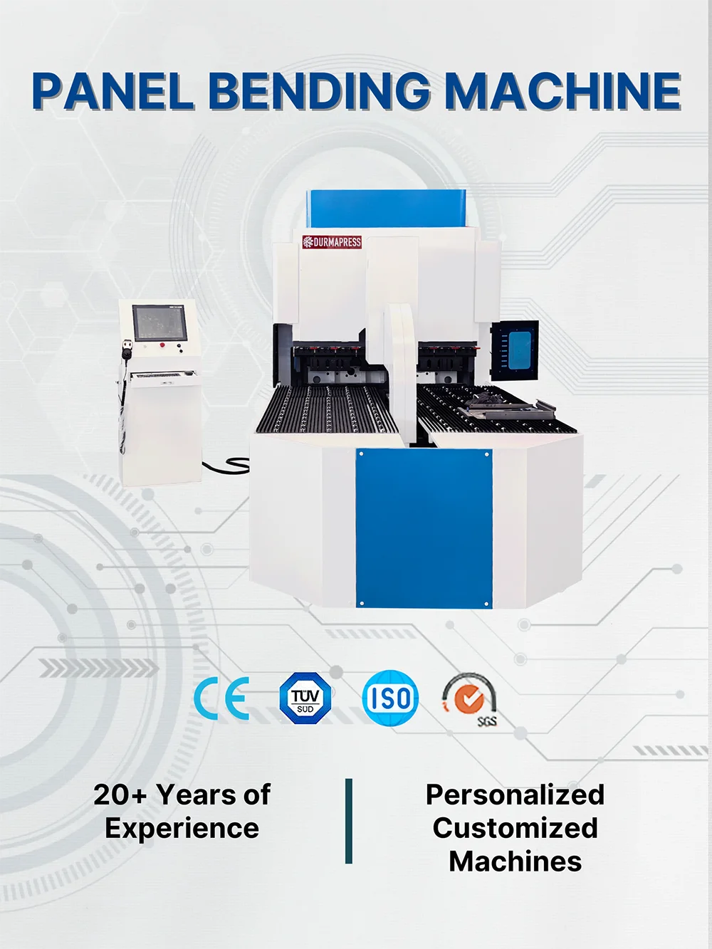 CNC PANEL BENDER Sheet Metal Folding Machine Automatic Bending Center ...