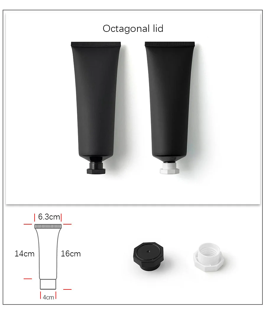 120ml Matte Black Packaging Cosmetic Hair Gel Tube Cream Tube - Buy ...