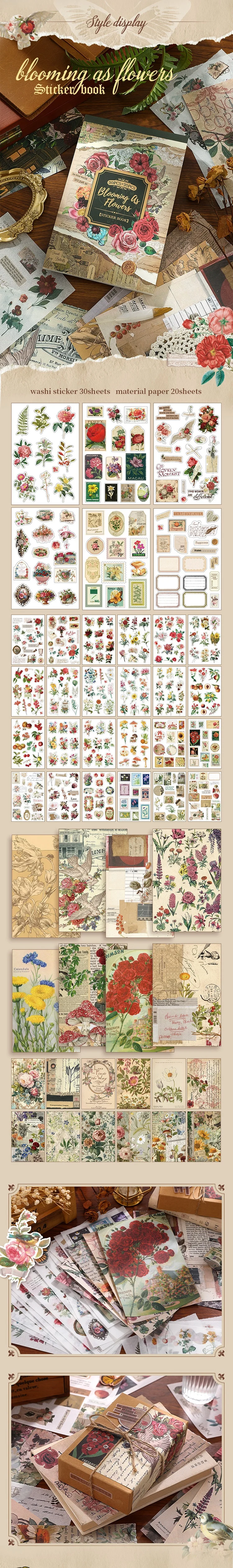 Simno Scrapbooking Stickers - Vintage DIY Decoratives